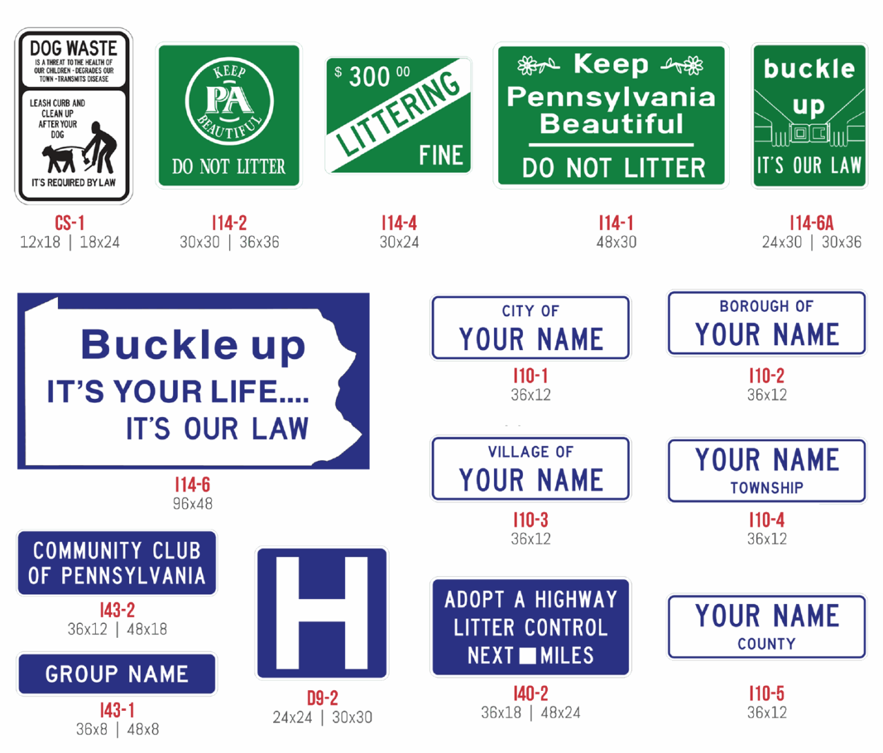 Information Signs - PA Municipal